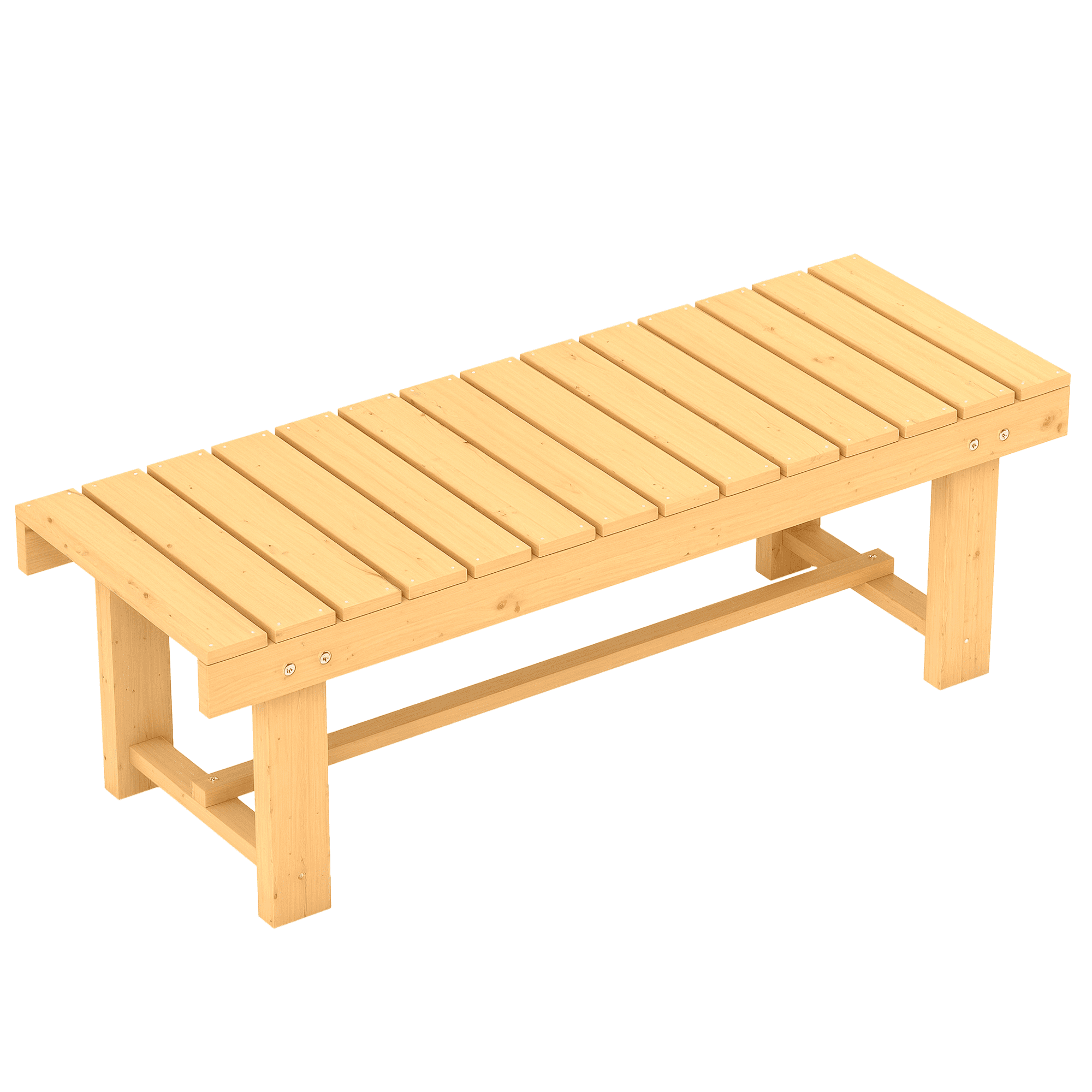Click here for Outsunny 43.25 Outdoor Wood Garden Bench Double Se... prices
