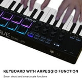 M-WAVE 25-Key USB MIDI Keyboard Controller, Backlit Pads, Semi-Weighted ...