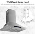 KYascend 36 inch Wall Mount Range Hood Convertible Vent with Permanent ...