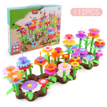 Flower Garden Building Toys for Kids Toddlers, Creative DIY Build a ...