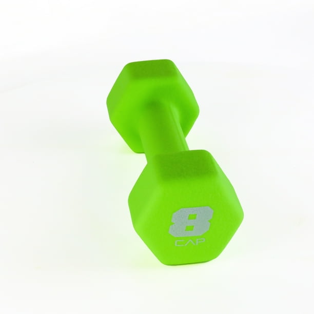 CAP, 8lb Neoprene Dumbbell, Green, Single - Walmart.com
