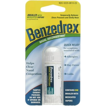 Benzedrex Nasal Decongestant Inhaler, 5 Pack - Walmart.com