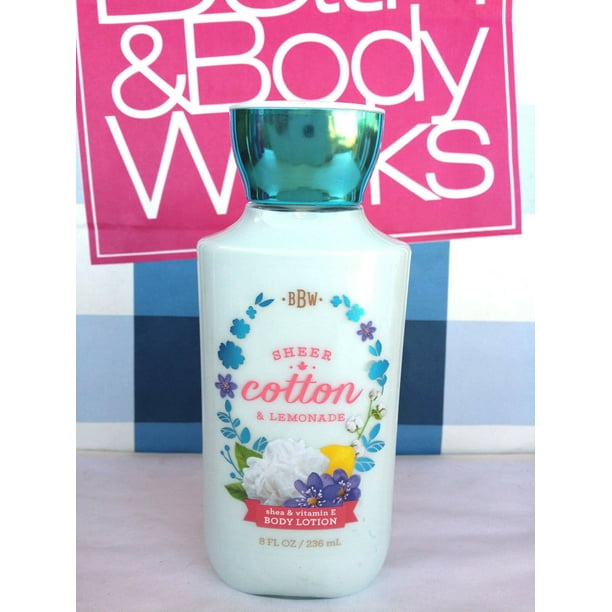 Bath And Body Works Body Lotion 8 Oz Sheer Cotton And Lemonade Walmart
