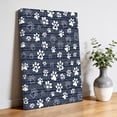 Canvas Wall Art Blue Paw Print Canvas Art Print Modern Classic Blue ...