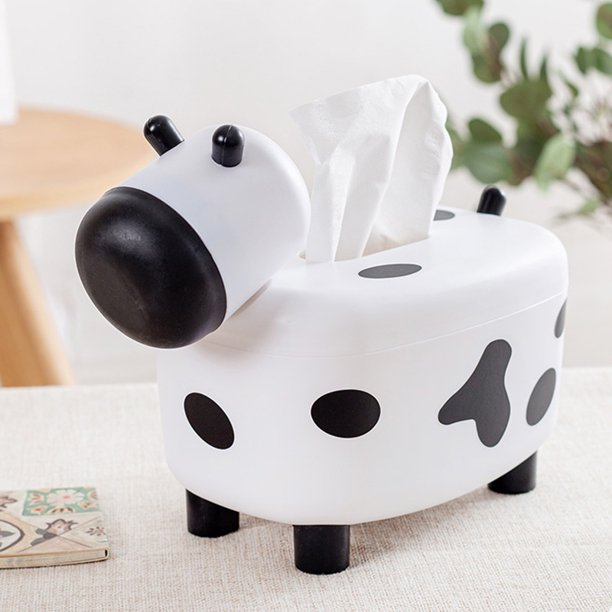 Cow Tissue Box Cover Lovely Cow Shaped Tissue Box with Toothpick ...