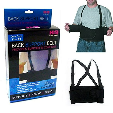 1 Back Support Brace Work Belt Adjustable Waist Lumbar Heavy Lift ...