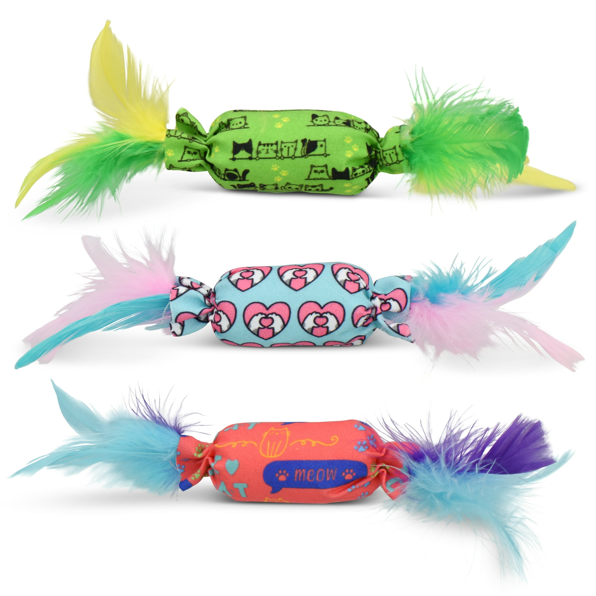 Click here for Multipet Catnip Candy Cat Toy With Feathers And Be... prices