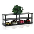 Free Shipping! Furinno Tst No-tools 3-Tier Wide Shoe Storage Rack, Dark ...