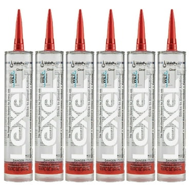 Sashco Lexel 12 Pack 10.5 oz Kitchen Bath Multi-Use Clear Paintable ...