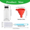 Armscye 16pcs 8oz Reusable Plastic Juice Bottles With Lids Funnel Brush And Tamper Evident