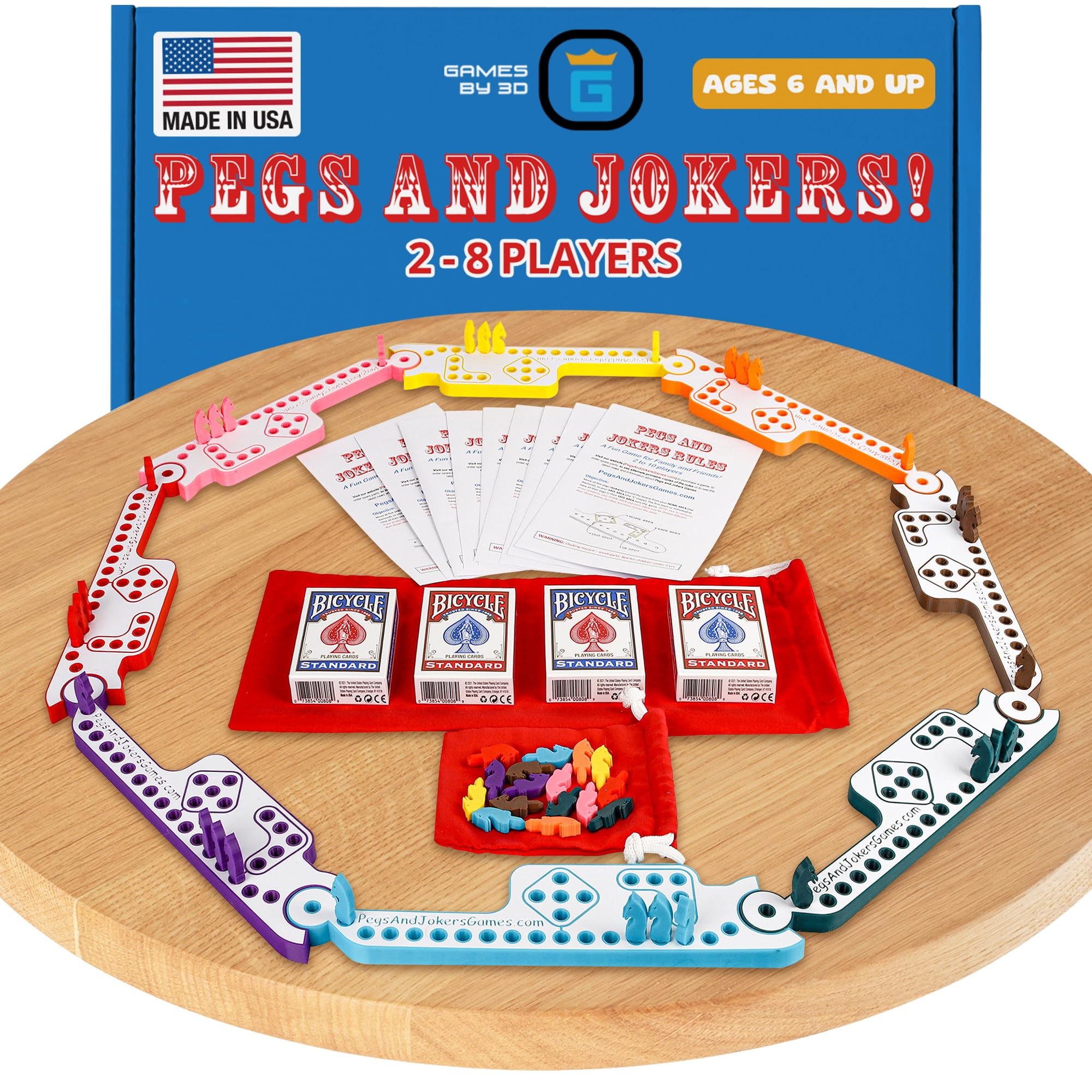 Click here for Games By 3d Pegs And Jokers Board Game - Strategic... prices
