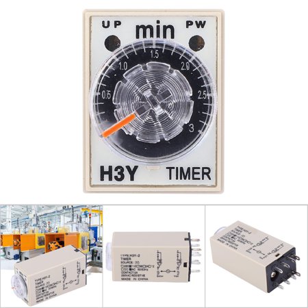 Time Delay Relay H3Y-2 0- Minute Time Range Adjustable Delay Timer 8 ...