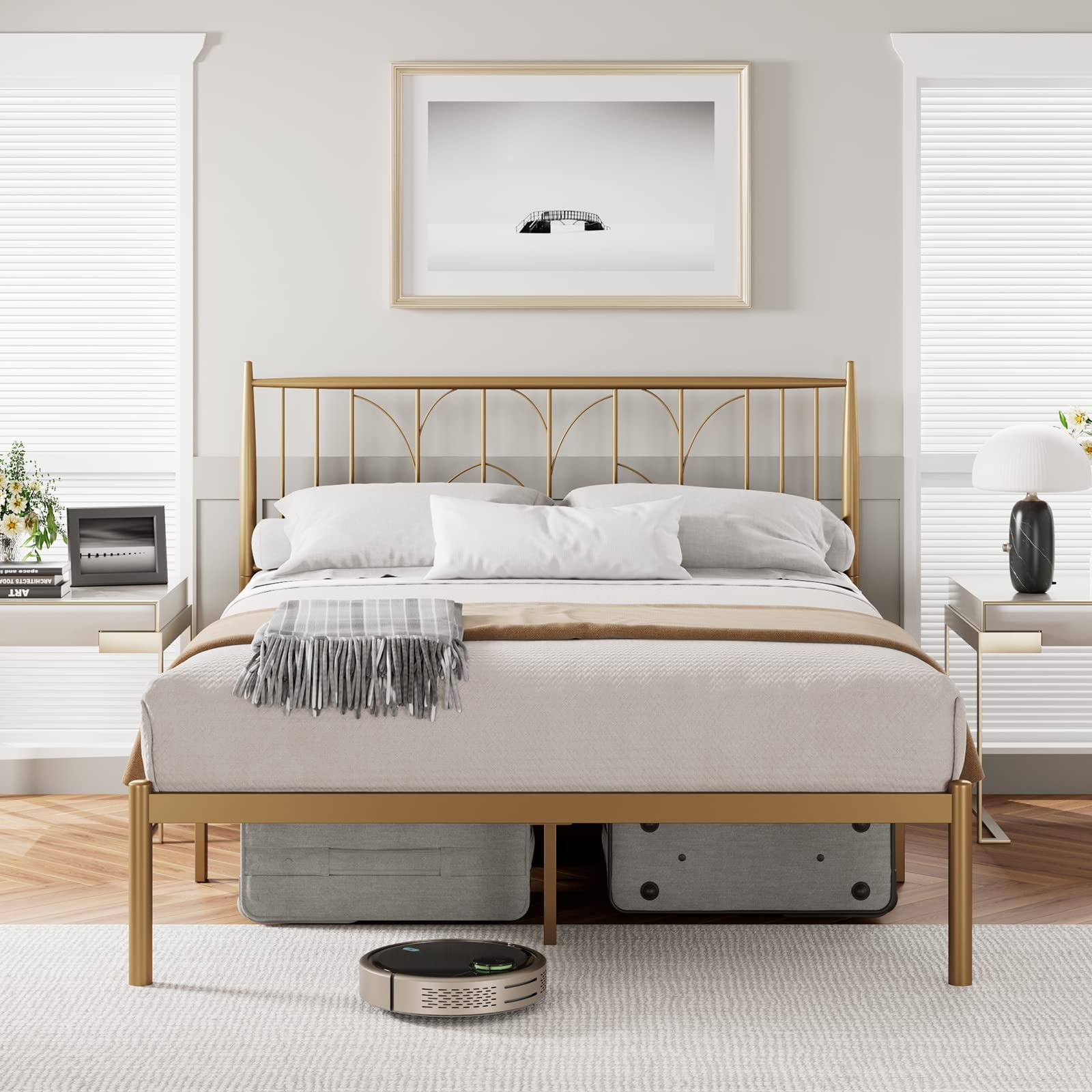 Heavy Duty Queen Size Bed Frame, Metal Bed Frame Queen Size with 12.2 ...
