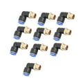 10pcs Pneumatic Elbow Quick Connector Air Fittings Adapter 8mm Diameter ...