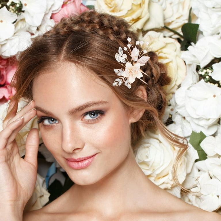 Flower hair clips for weddings store