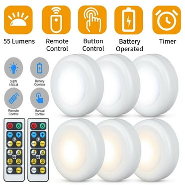 Energizer Remote Controlled Wireless Puck Lights, 3-Pack, 38918 ...