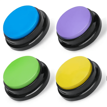 All For Paws Recordable Dog Talking Buttons, 4 Pack, Pet Training ...