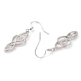 Brass Dangle Earrings Trinity Knot/Triquetra Platinum 40mm Pin: 0.6mm ...