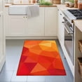 Abstract Geometric Mosaic Triangular Shapes Rectangle Rug 2'x3' Orange ...