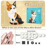 NICKSUN 3D Cartoon Cat Building Blocks Set, Mini Tabby Cat Bricks Toy ...