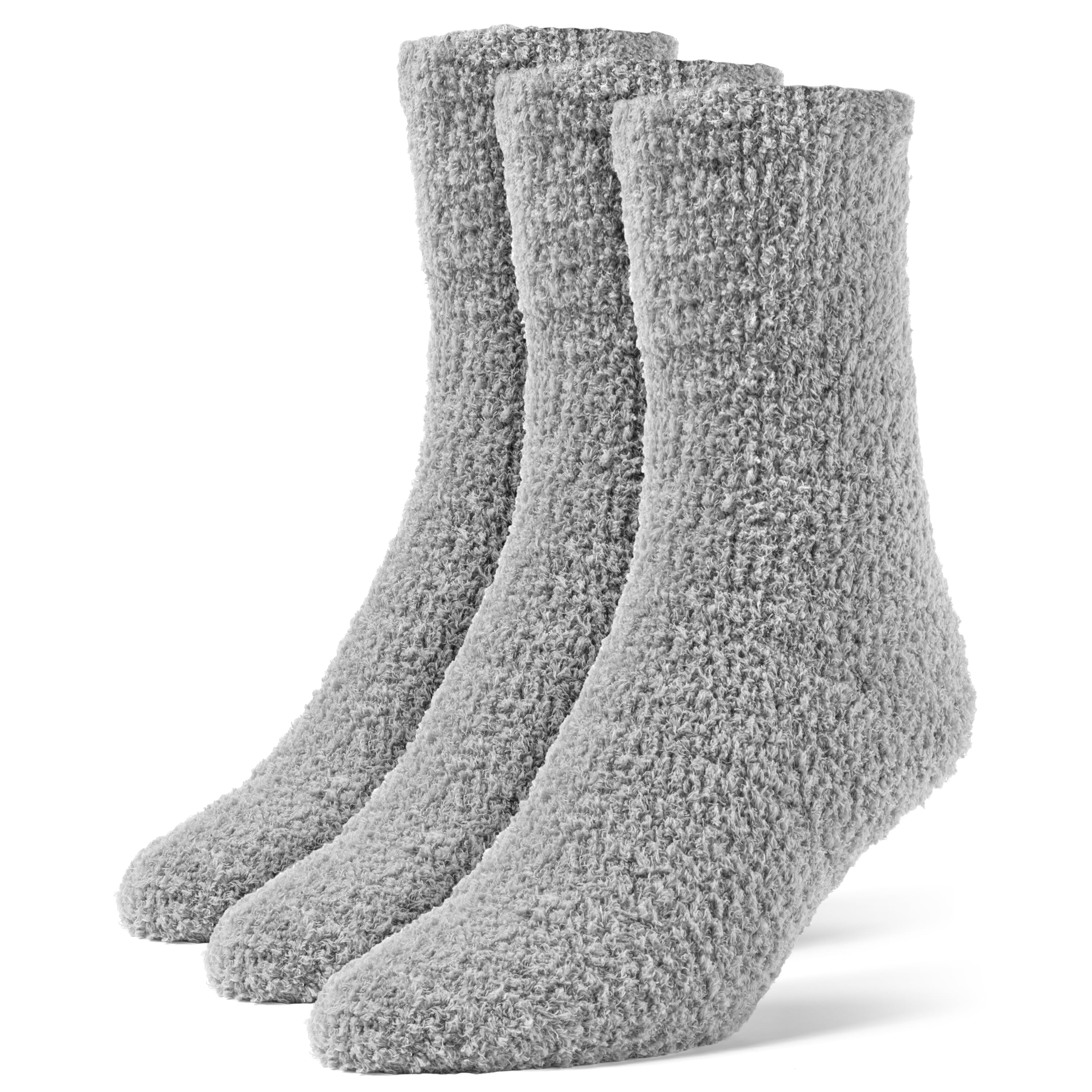 Galiva Women's Fuzzy Crew Cozy Socks - 3 Pairs - Walmart.com