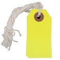 JAM Paper Tiny Neon Yellow Paper Gift Tags, with String 4.75" x 2.37" x ...