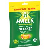 HALLS Defense Assorted Citrus Vitamin C Drops, Economy Pack, 80 Drops ...