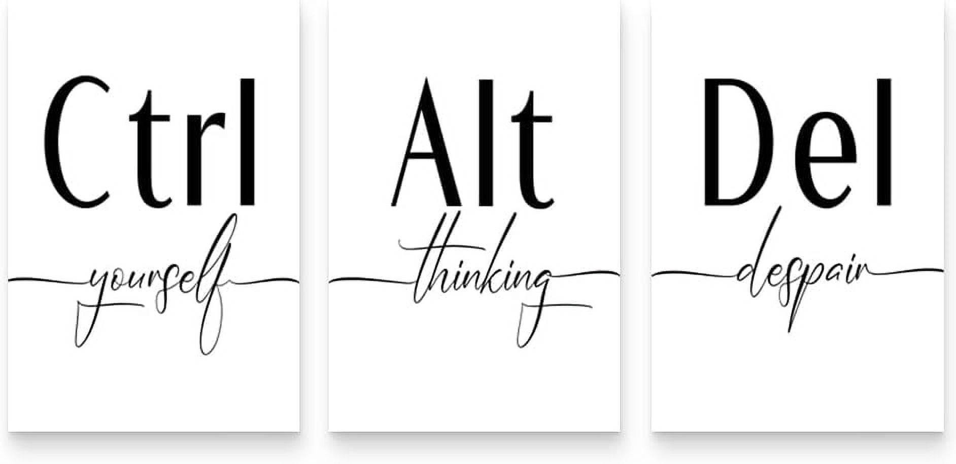 Ctrl Alt Del Wall Art Control Yourself Alter Your Thinking Delete ...