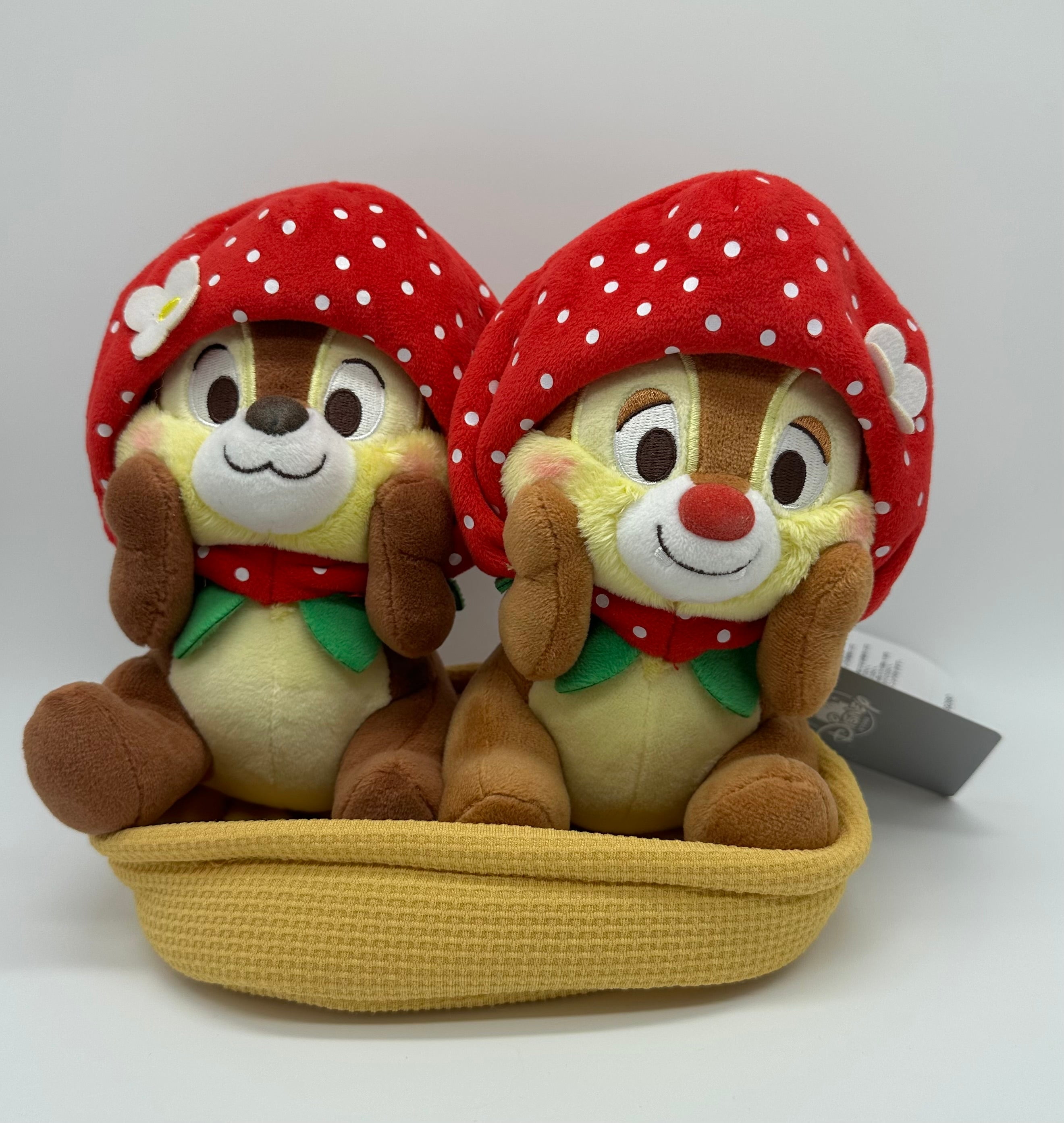 Disney Store Authentic Japan Chip 'n Dale with Strawberry Hat Plush New ...