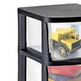 Juggernaut Storage Plastic Storage Tower with 4 Cubby Shelves, Black ...