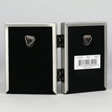 Antique Pewter Hinged Double 2x3 Picture Frame - Beaded Edge Design ...