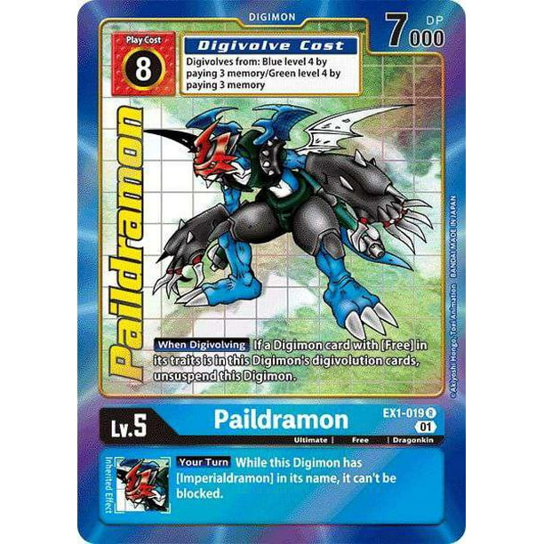 Digimon Classic Collection Rare Paildramon EX1-019 (Alternate Art ...