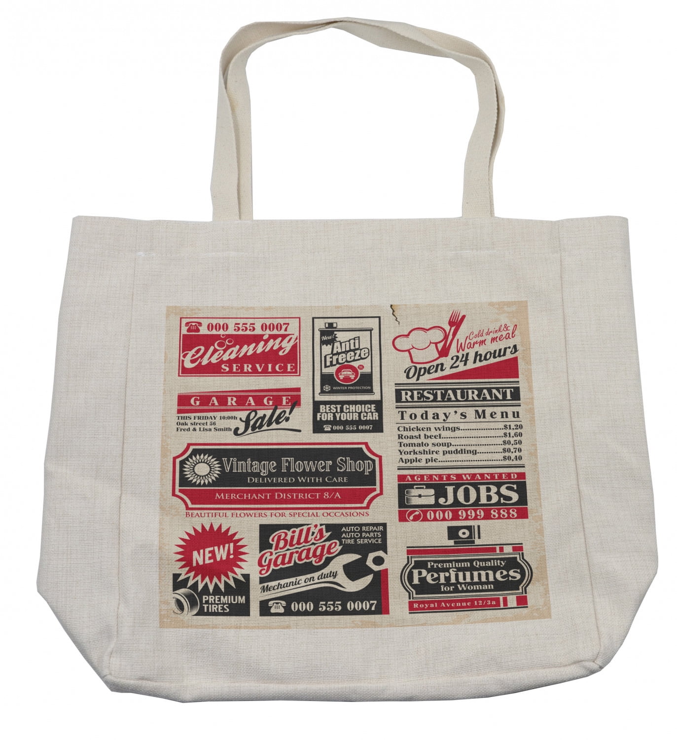 Retro Shopping Bag, Retro Newspaper Magazine Design Outdated Layout ...