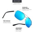 Xagger Polarized Brow Bar Square Aviator Sunglasses For Men Classic