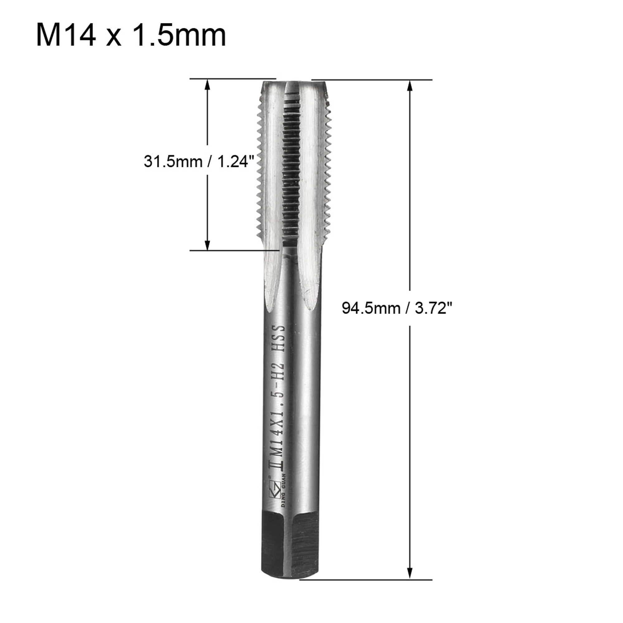 Metric Taps M14 x 1.5mm Pitch H2 Right Hand Thread Plug Tap HSS for ...