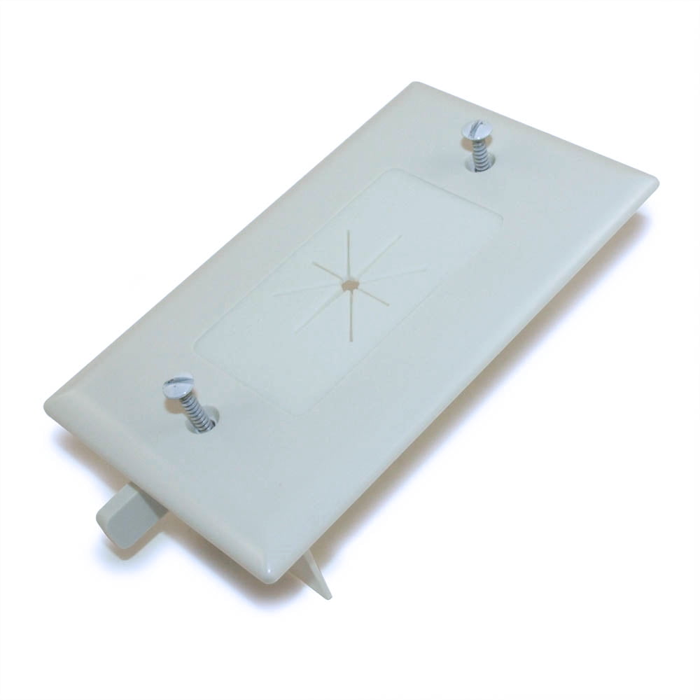 Wall plate: Single-Gang Pass-Thru with Flex Opening, White - Walmart.com