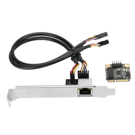 Gigabit Ethernet Adapter, LED Indicator Free Drive Mini PCI E Gigabit ...