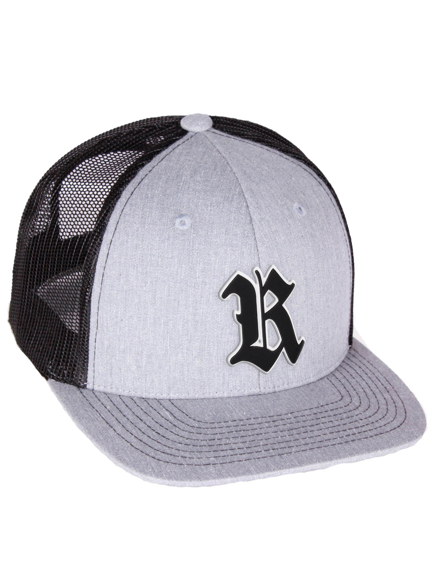 Daxton Classsic Baseball Trucker Hat Old English A to Z Letters Numbers ...