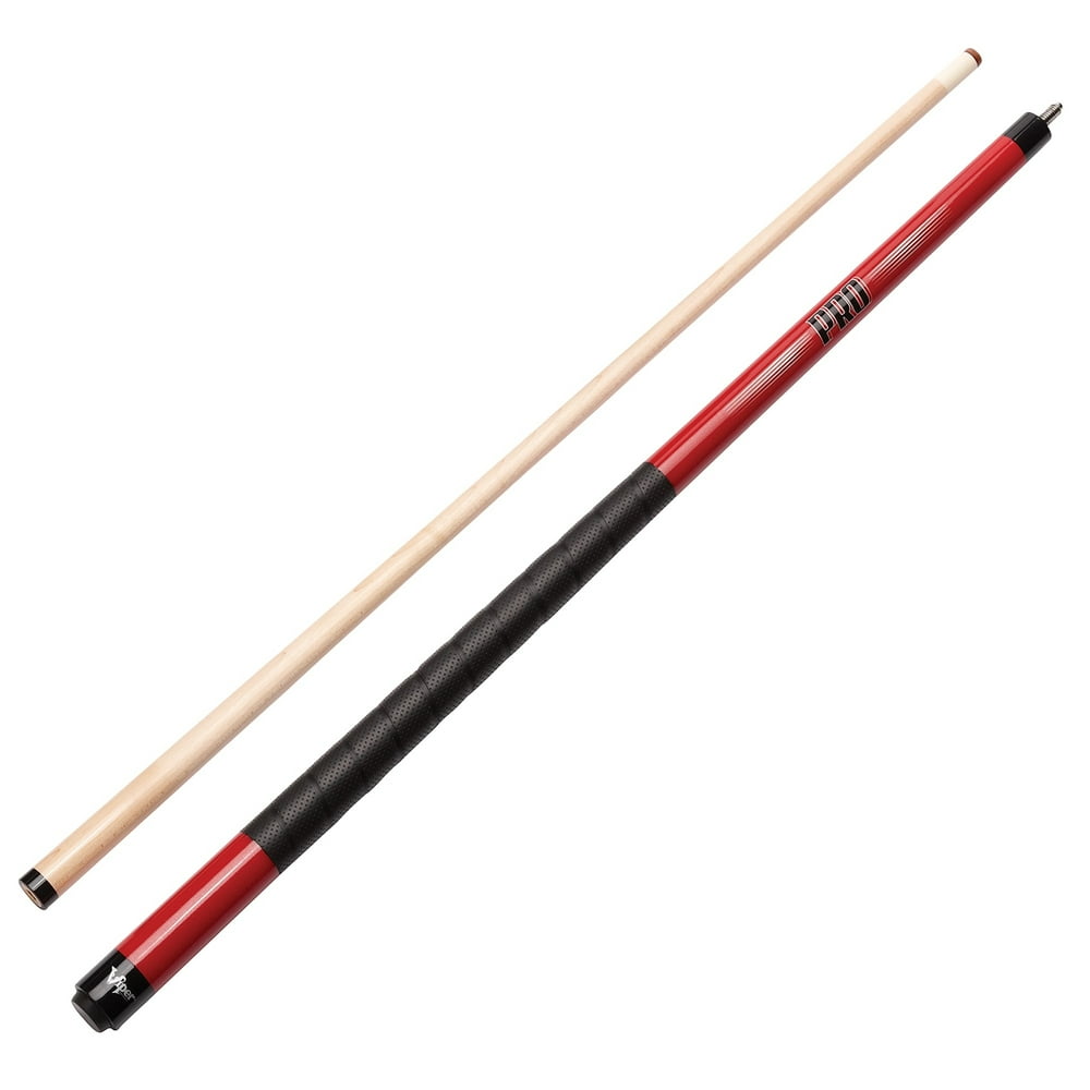 Viper Sure Grip Pro 58" Billiard/Pool Cue, 2 Piece, Red, 19 Ounce ...
