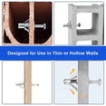 1/4" Drywall Anchor Kit Hollow Wall with Screws,Zinc Plated Steel Molly ...