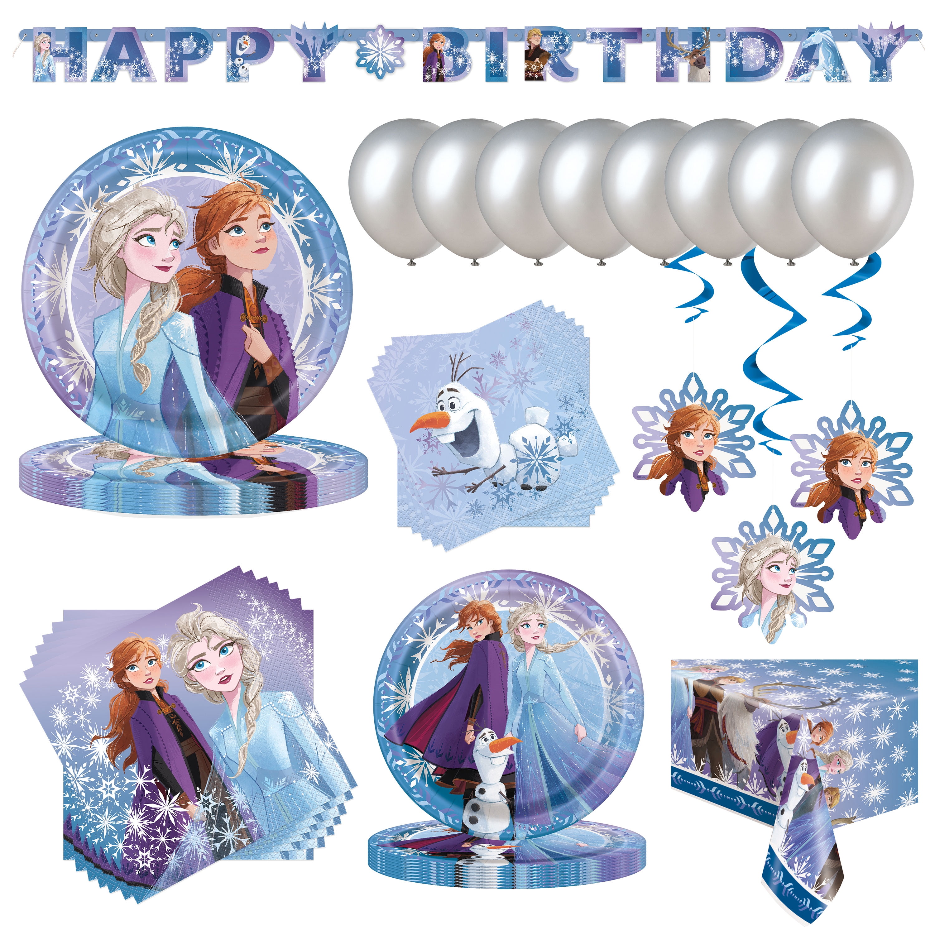 Disney Frozen Birthday Party Supplies Tableware And Decorating Kit