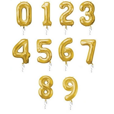 Craft and Party- 16inch Foil Number Balloons Happy Birthday Party ...
