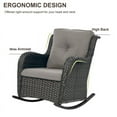 PARKWELL Modern Outdoor Wicker Rocking Chair - Patio Rattan Rocker Set ...