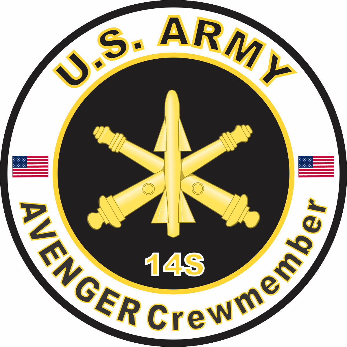 3.8 Inch U.S. Army MOS 14S AVENGER Crewmember - Walmart.com