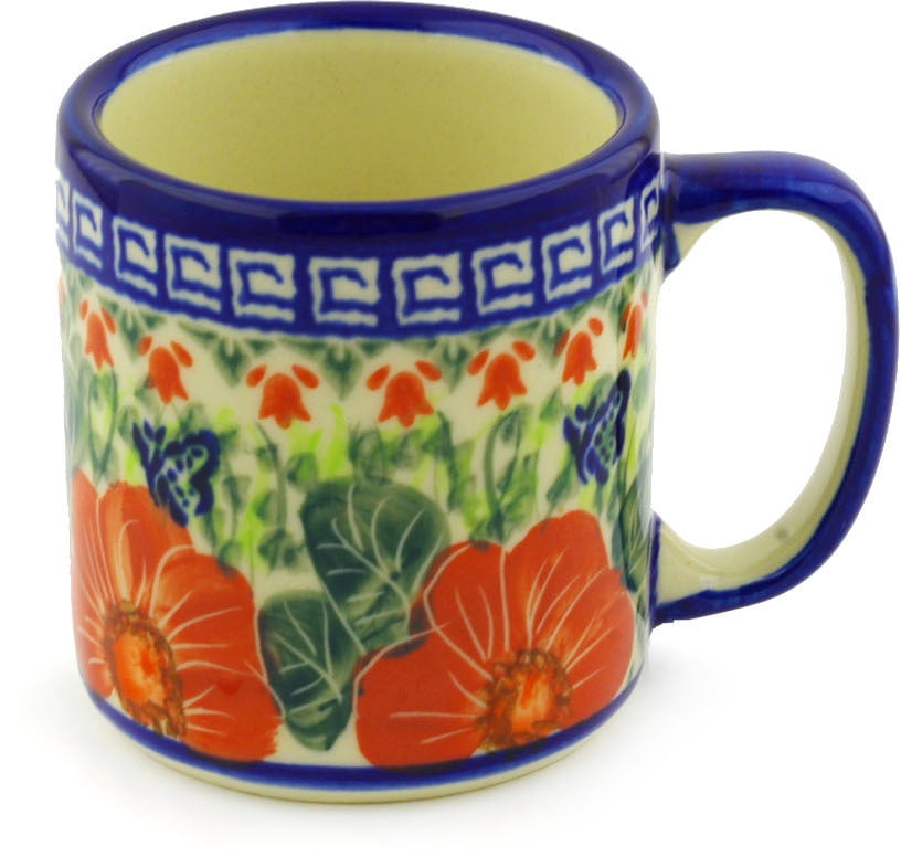 Polish Pottery 11 oz Mug (Happiness Theme) Signature UNIKAT Hand ...