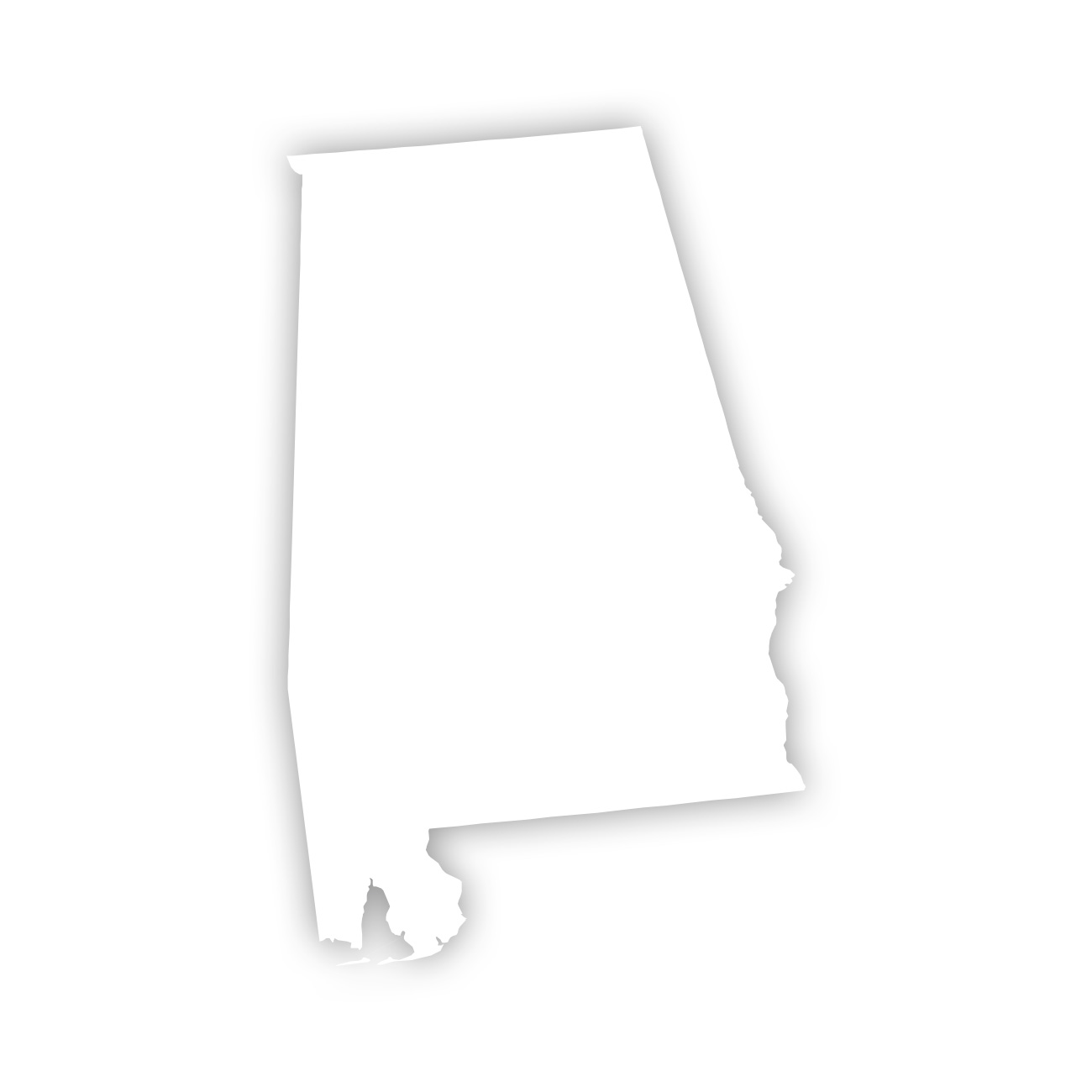 Alabama Shaped Sticker Decal Die Cut - Self Adhesive Vinyl ...