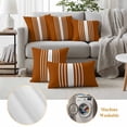 Abstract White Striped Outdoor Throw Pillow Covers Set of 2, Simple ...