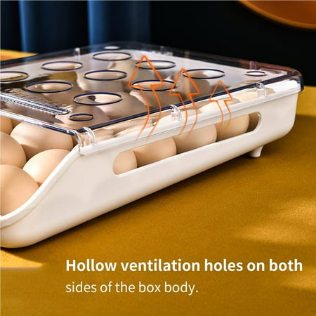 Automatic Rolling Egg Box Large Storage Capacity Kitchen Egg Container ...