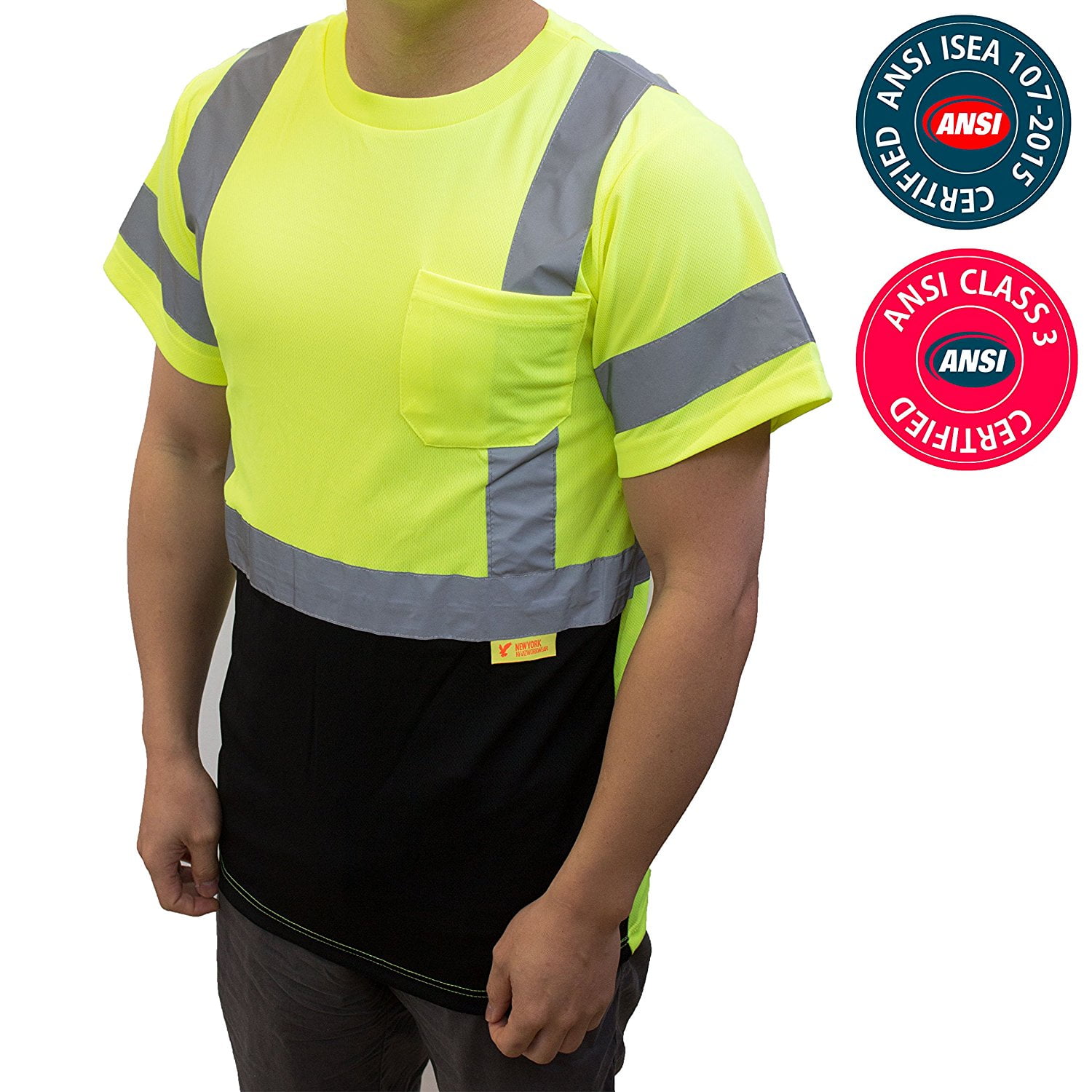 NY BFS8512 High-Visibility Class 3 T Shirt with Moisture Wicking Mesh ...