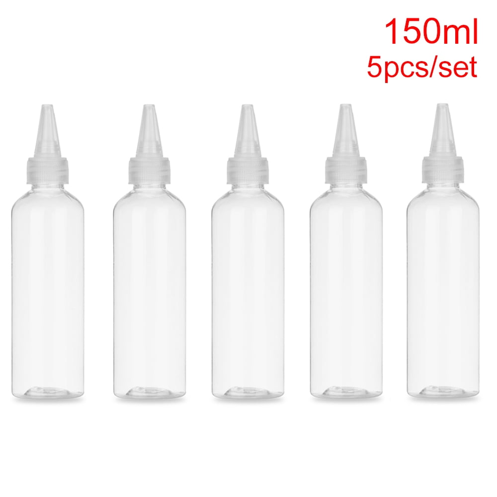 Portable Plastic Sharp-mouth Container with Twist Top Cap Clear Squeeze ...